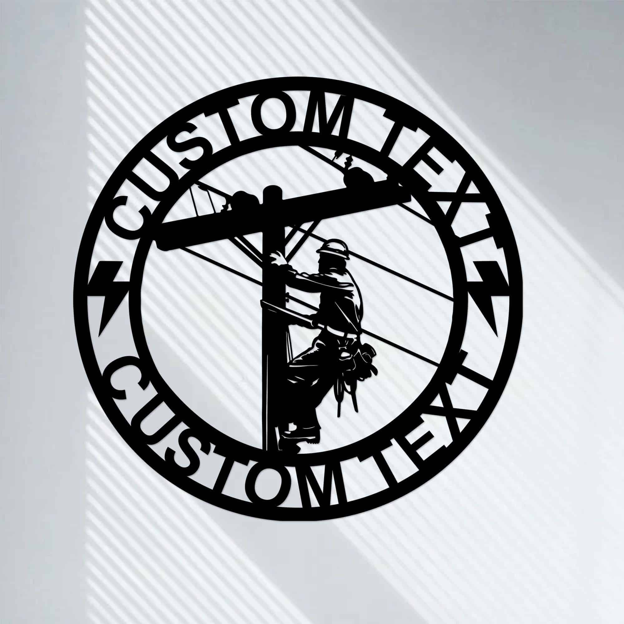 Custom Lineman Metal Sign Electrical Worker - Fun Gifts Zone