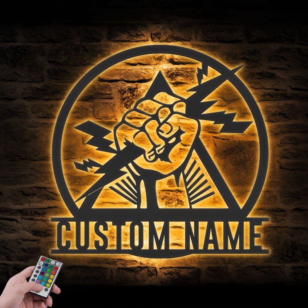 Custom Lineman Metal Art - Fun Gifts Zone