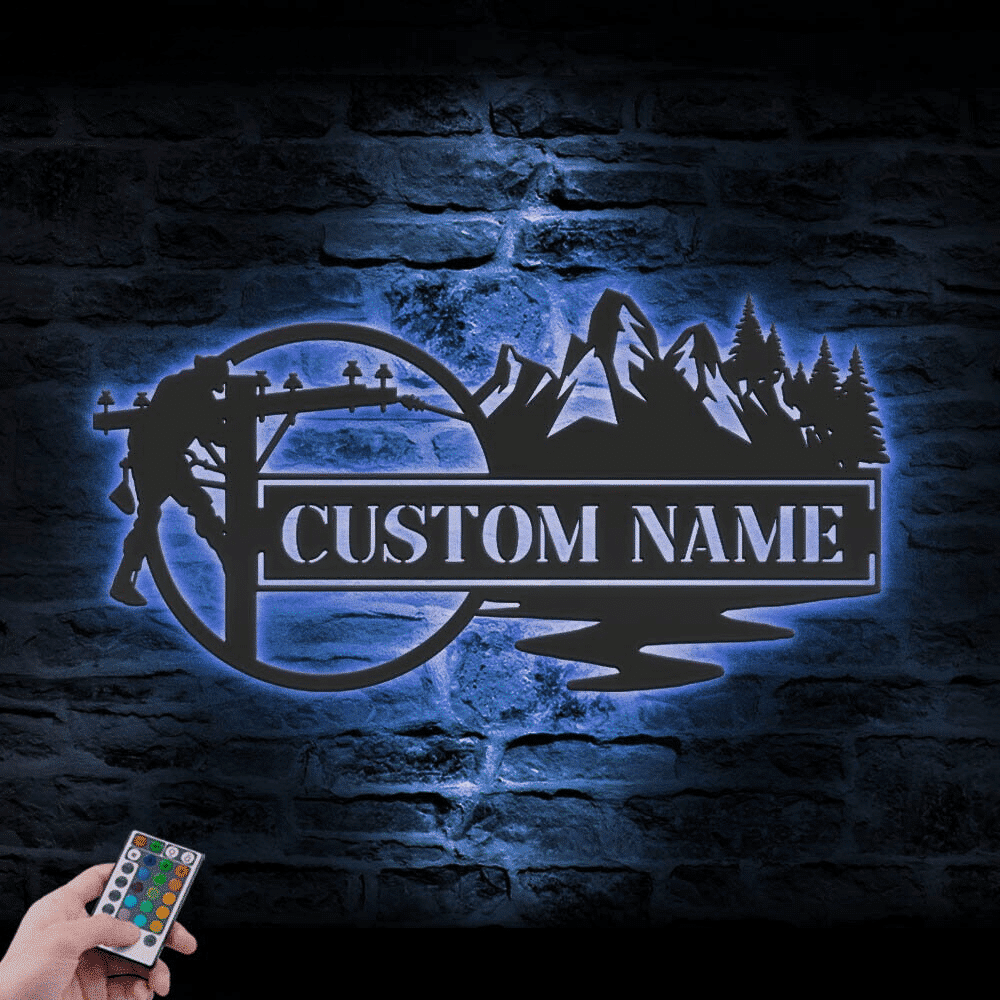Personalization Metal Sign With Led - Fun Gifts Zone
