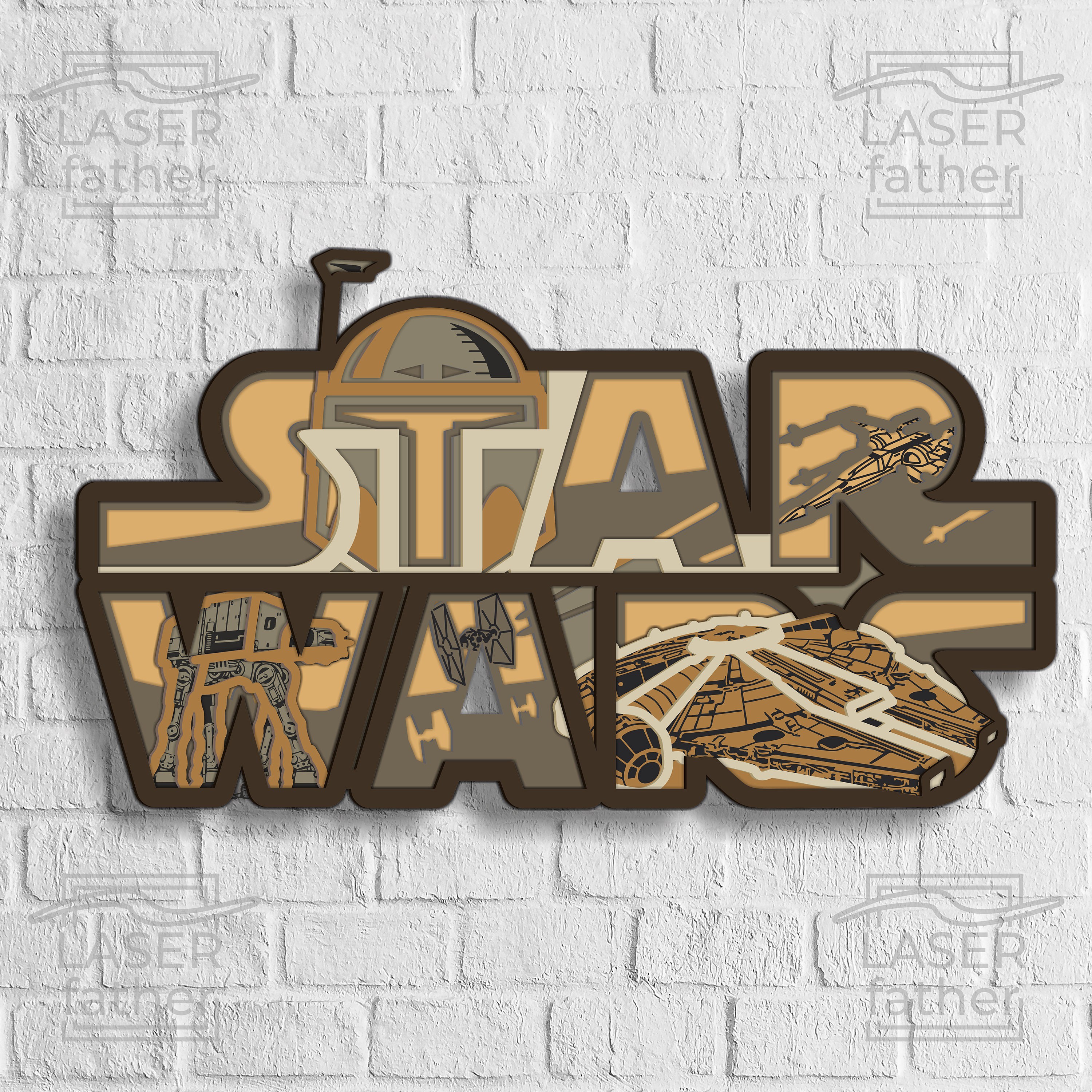 Star Wars Laser Cut Files Paper Cutout Art - Fun Gifts Zone