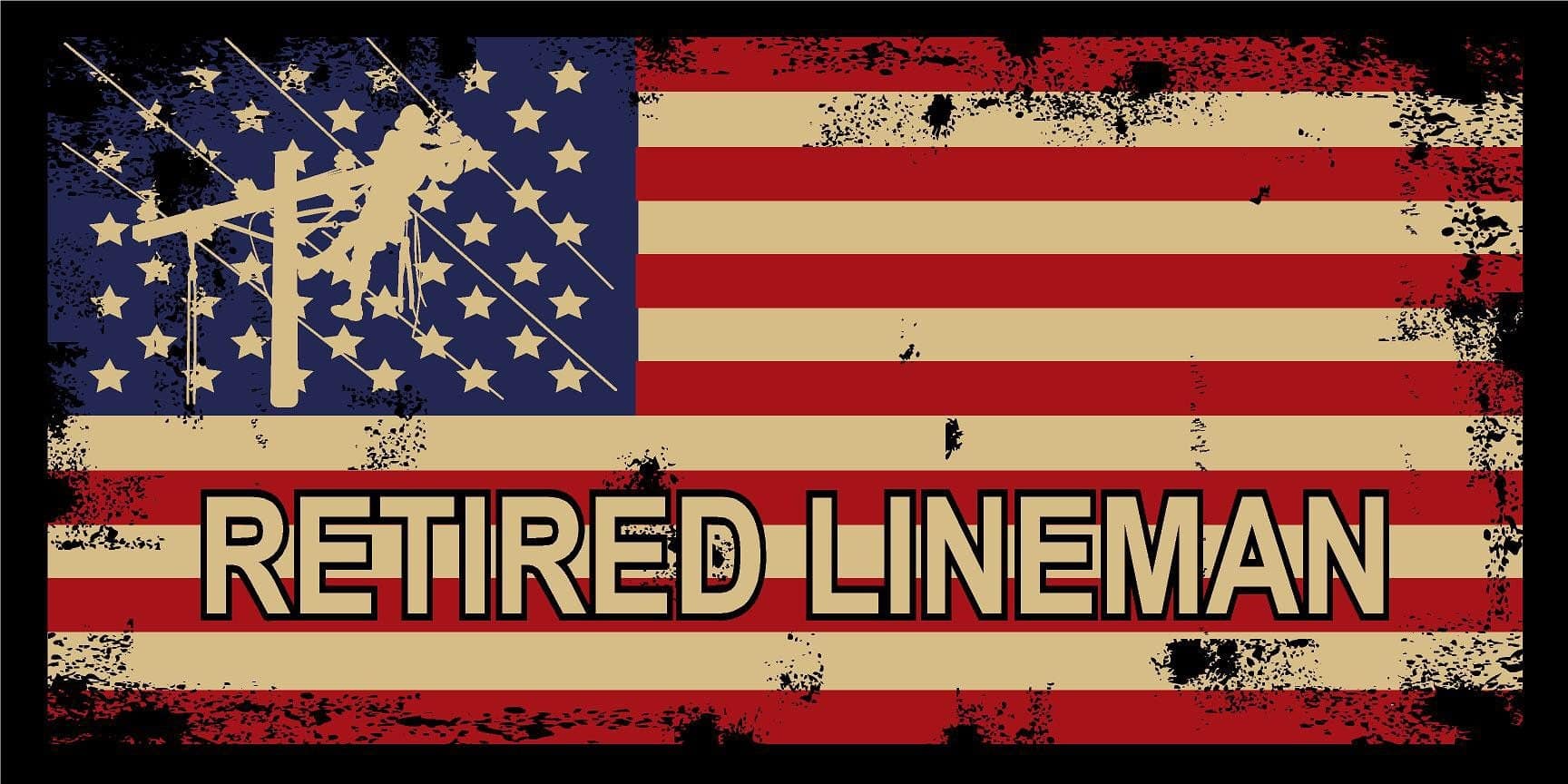 Series American Flag Retired Lineman - Fun Gifts Zone